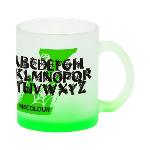 Taza De Vidrio Glaseado Para Sublimar 11oz (Verde Degradado)